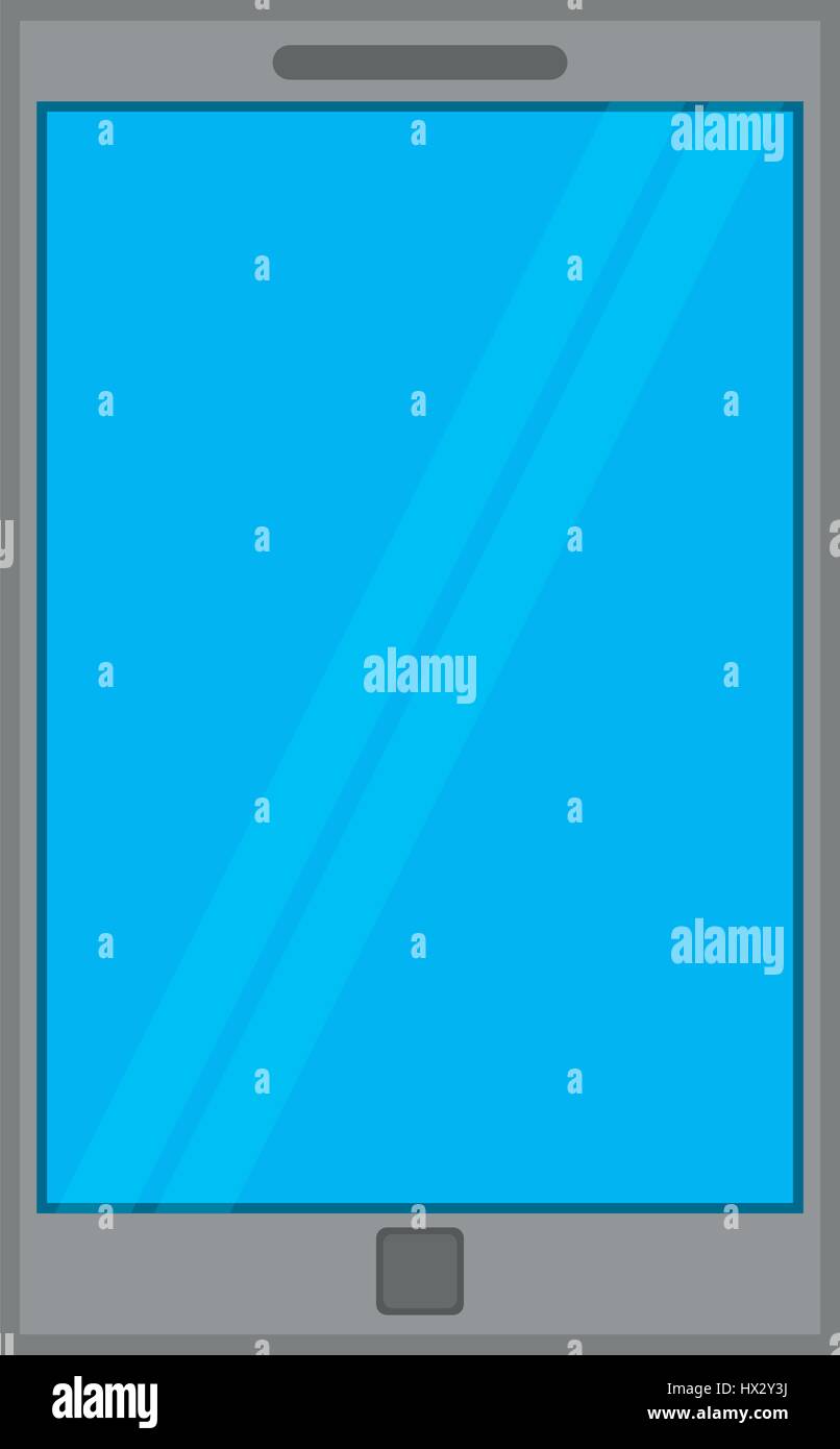smartphone mobile technology blue screen Stock Vector Image & Art - Alamy