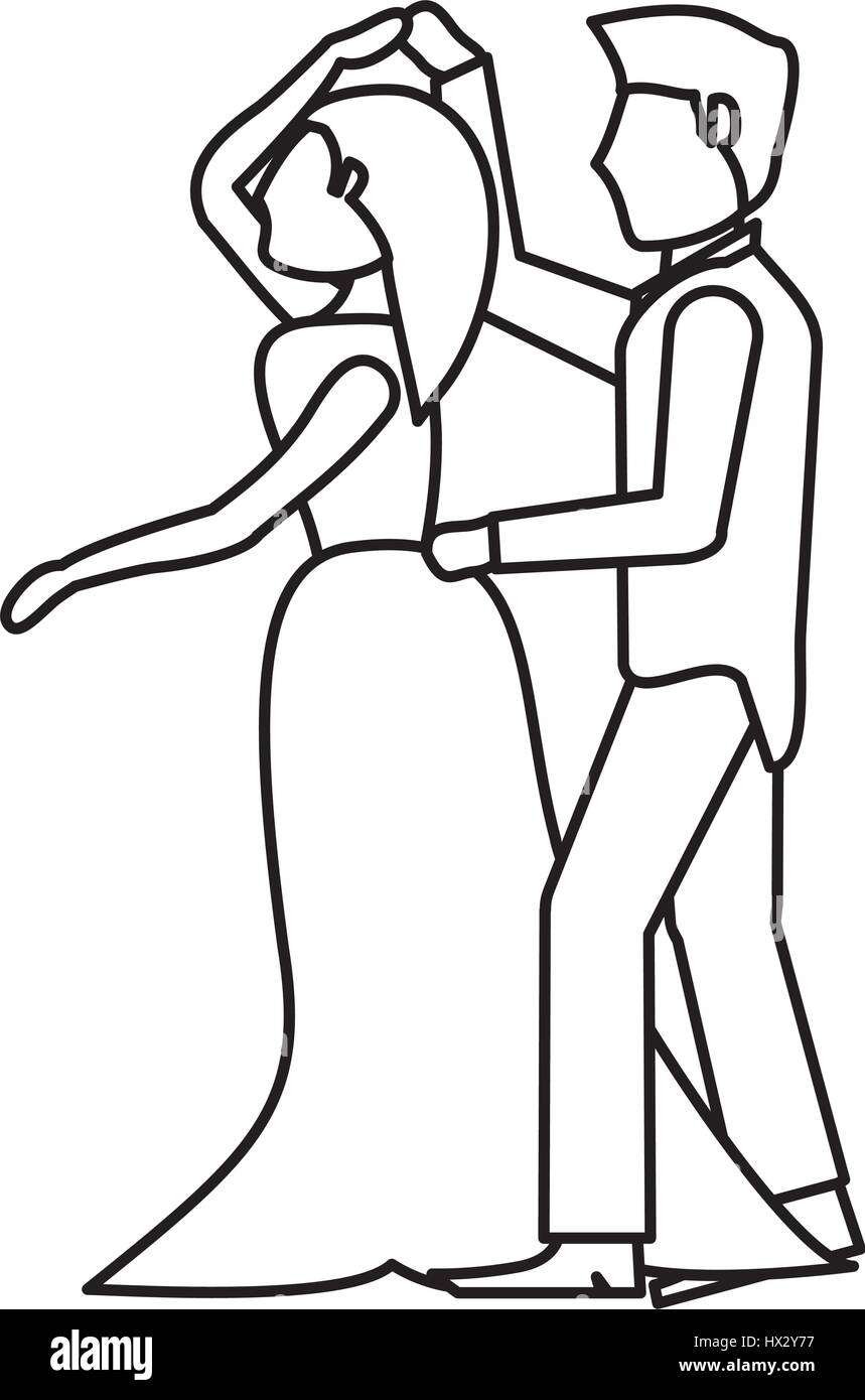 Silhouette Couple Stock Vector Images - Alamy