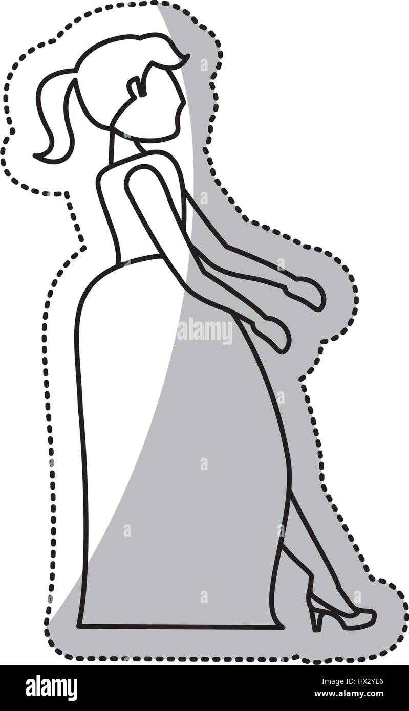 woman bride wedding outline Stock Vector Image & Art - Alamy