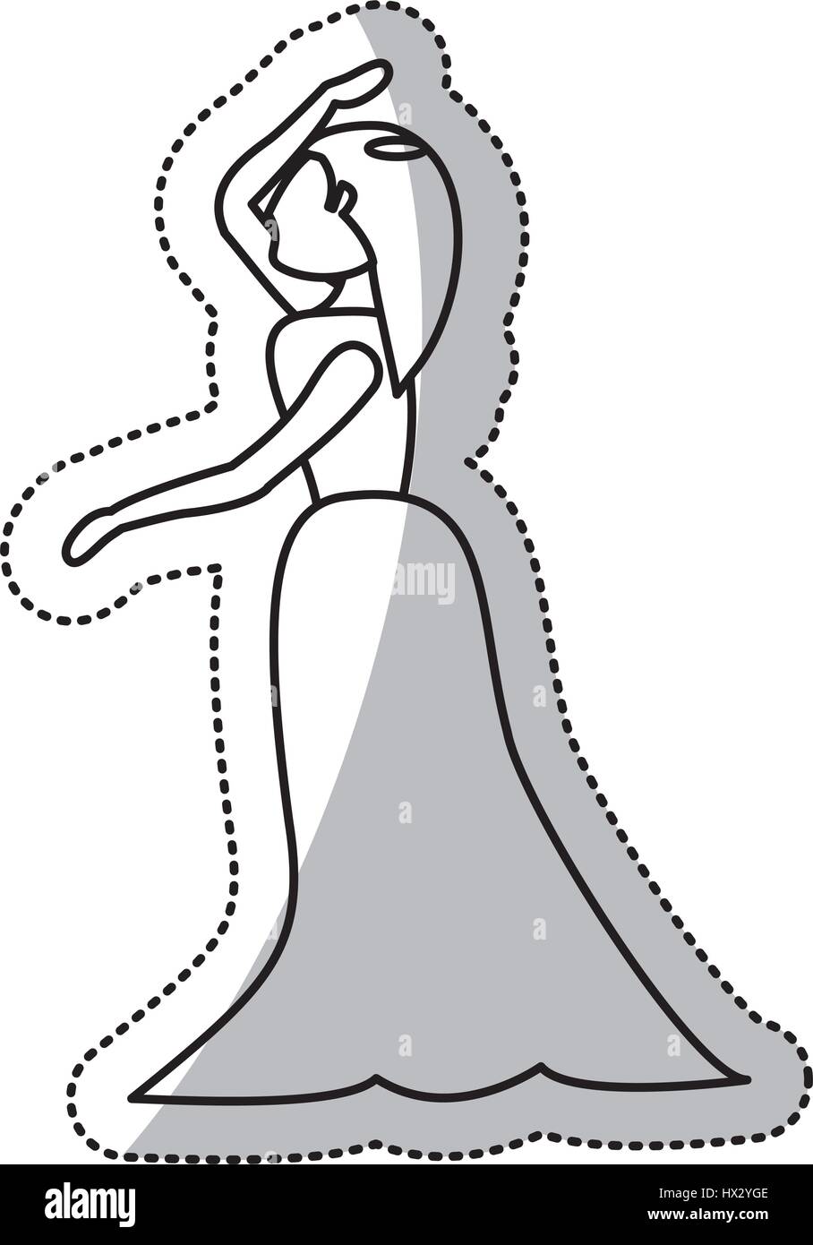 Veil wedding profile Stock Vector Images - Alamy