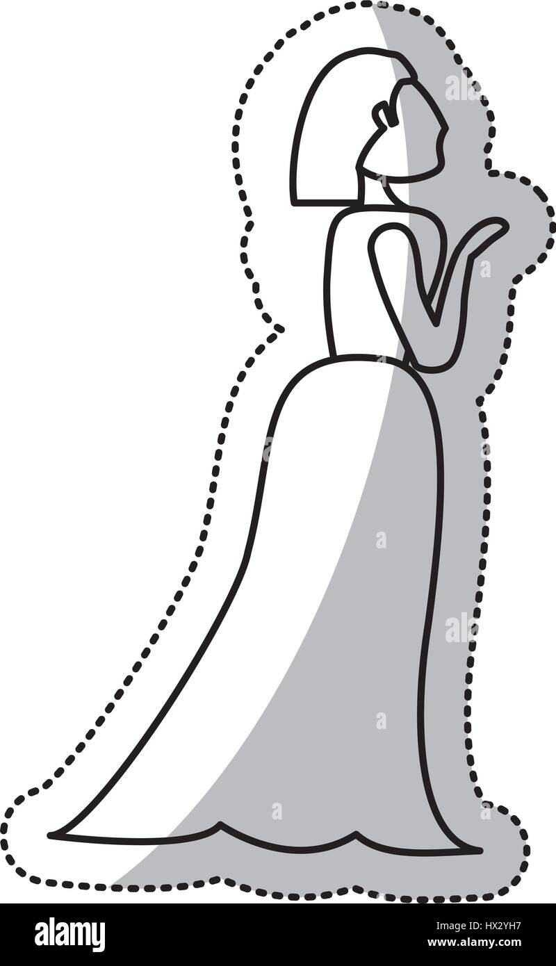 woman bride wedding outline Stock Vector Image & Art - Alamy