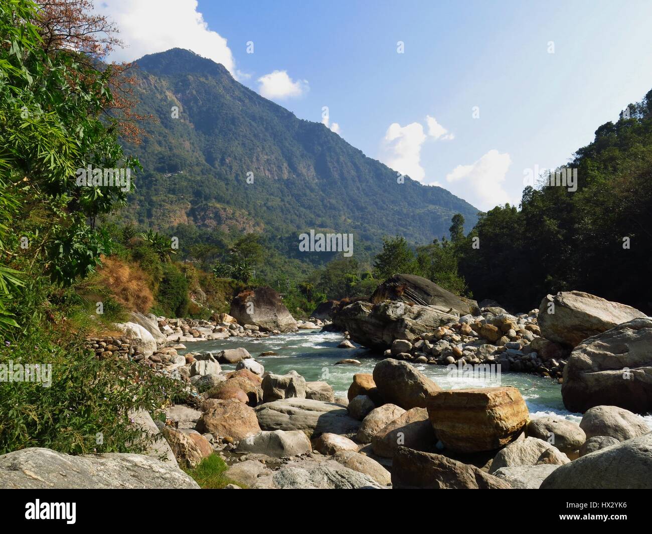 Marsyangdi river valley hi-res stock photography and images - Alamy