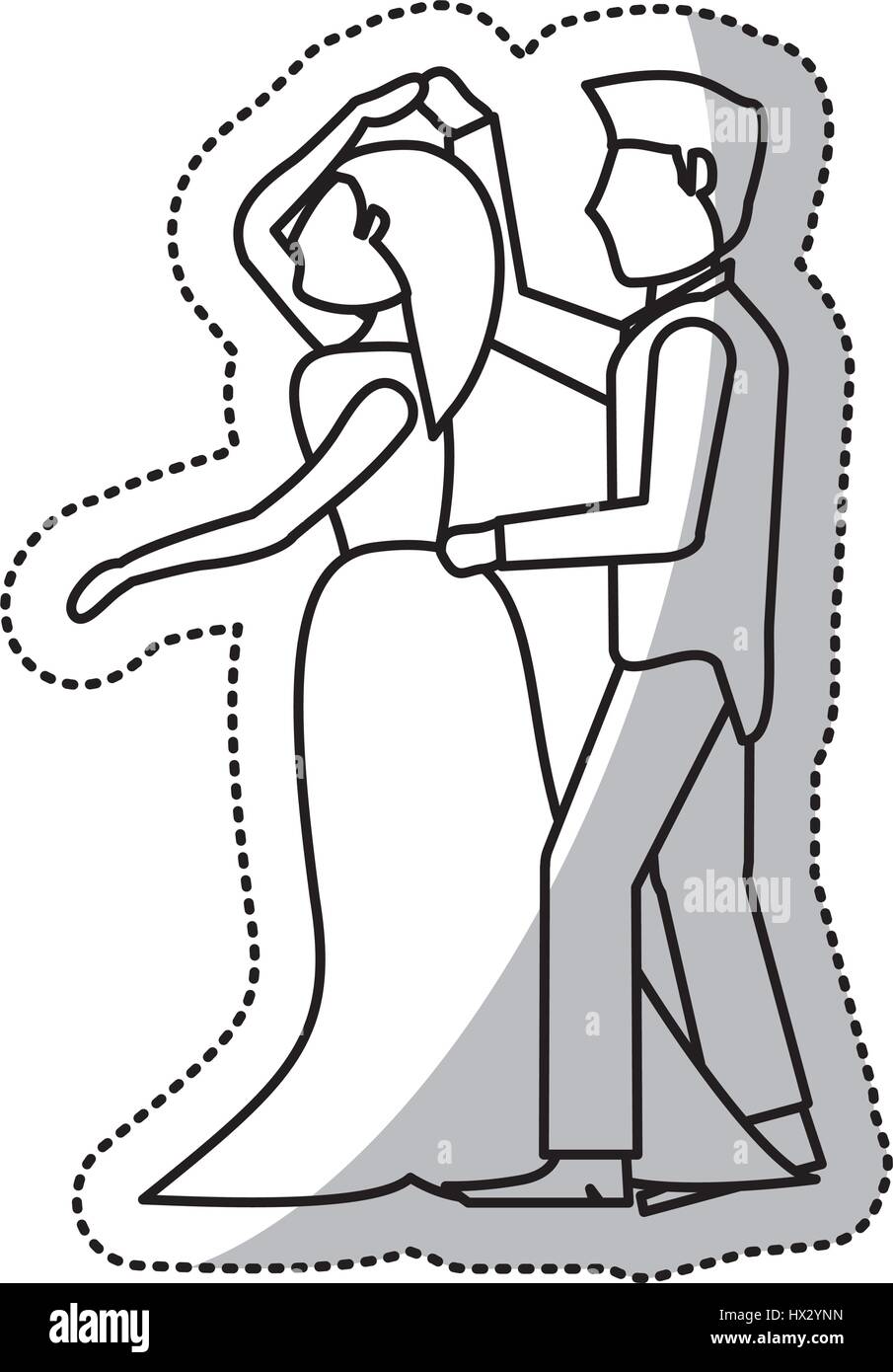 couple wedding romantic outline Stock Vector Image & Art - Alamy