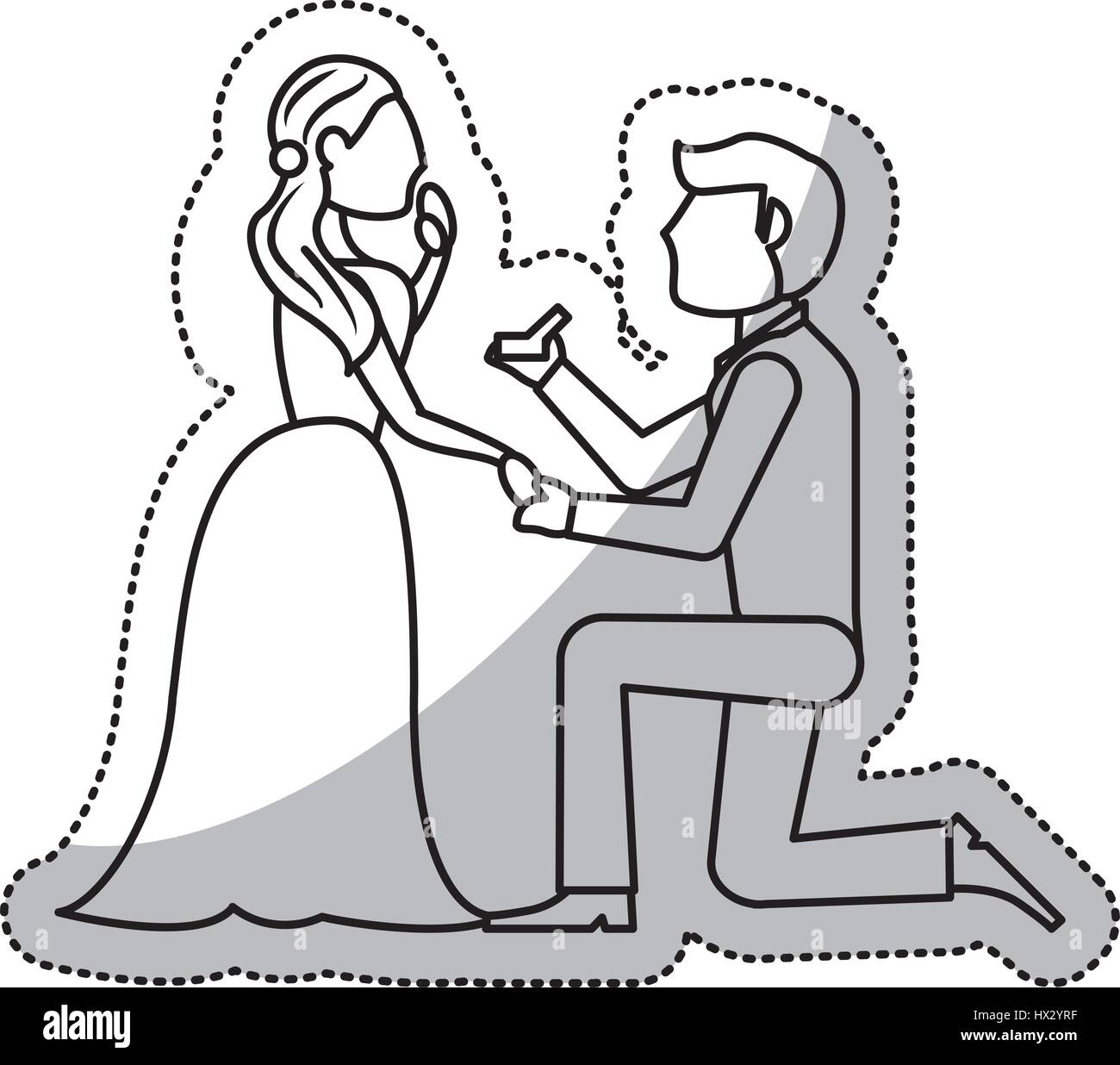 Proposal Illustration Couple High Resolution Stock Photography and ...