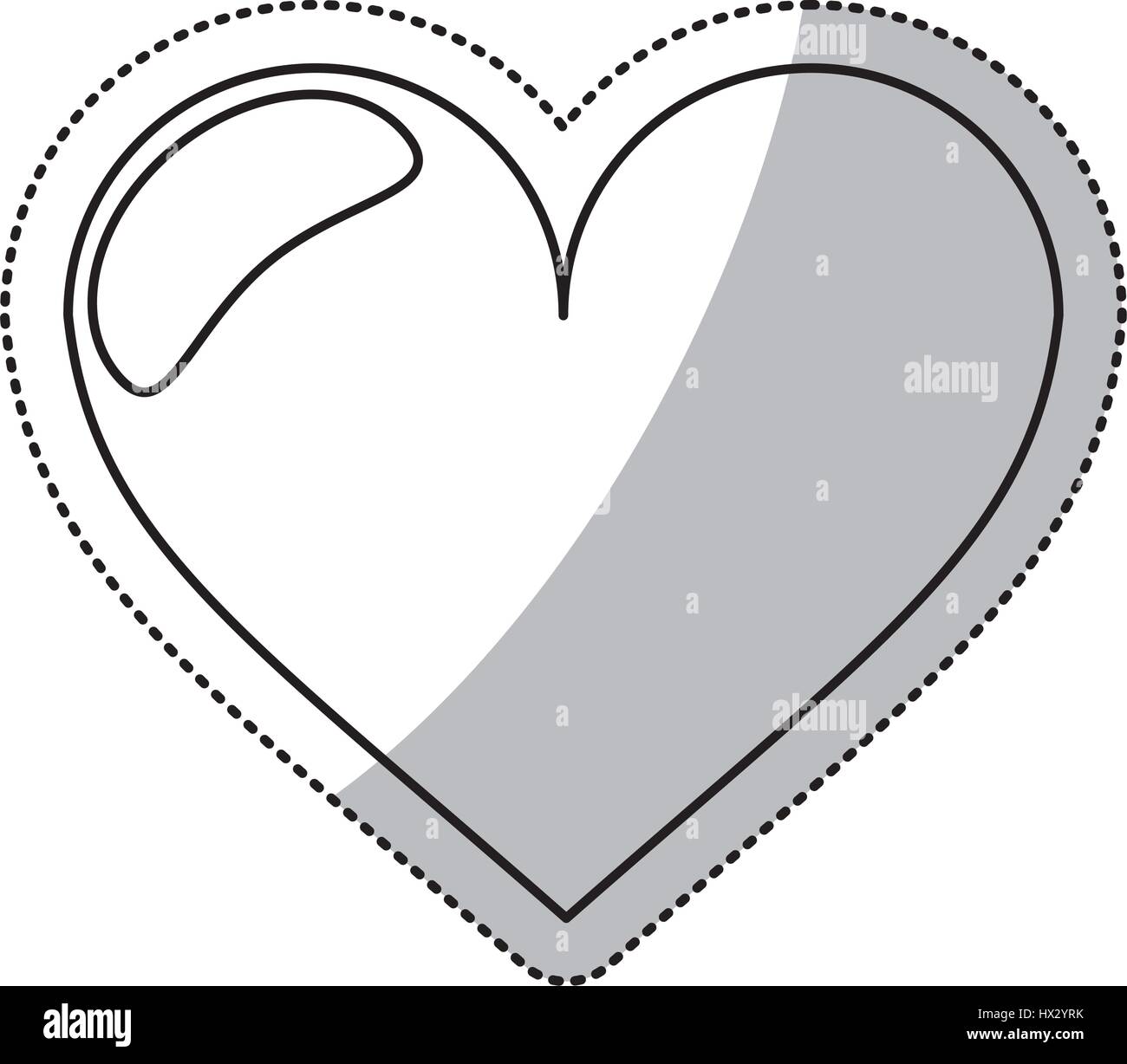 heart love romantic outline Stock Vector Image & Art - Alamy