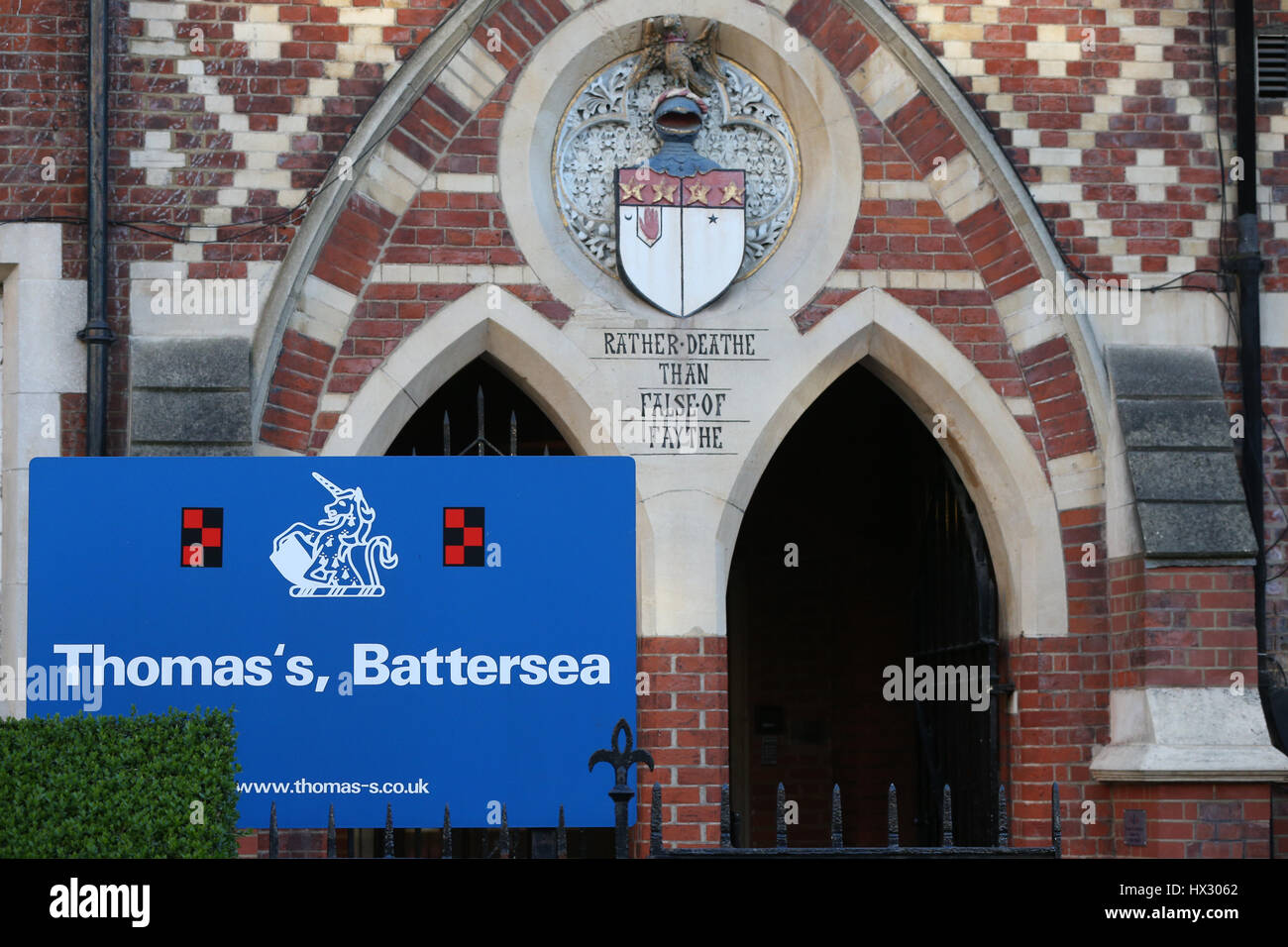 The sign outside Thomas's Battersea in London after it was announced ...