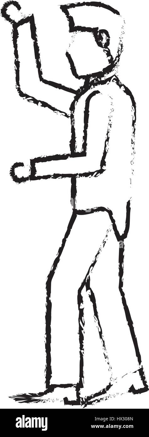 Portrait woman drawing heart Stock Vector Images - Alamy