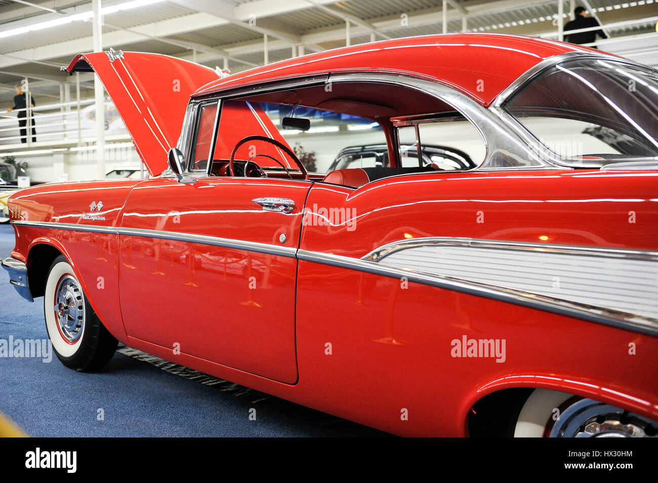 Red 1957 chevrolet bel air hi-res stock photography and images - Alamy