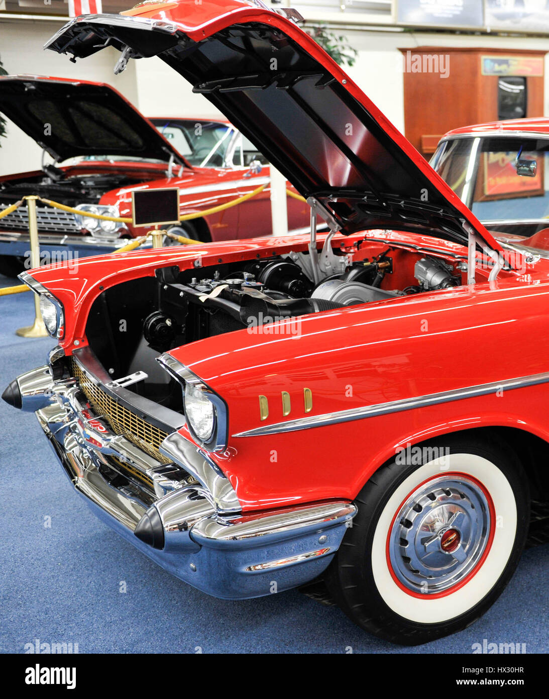 Red 1957 chevrolet bel air hi-res stock photography and images - Alamy