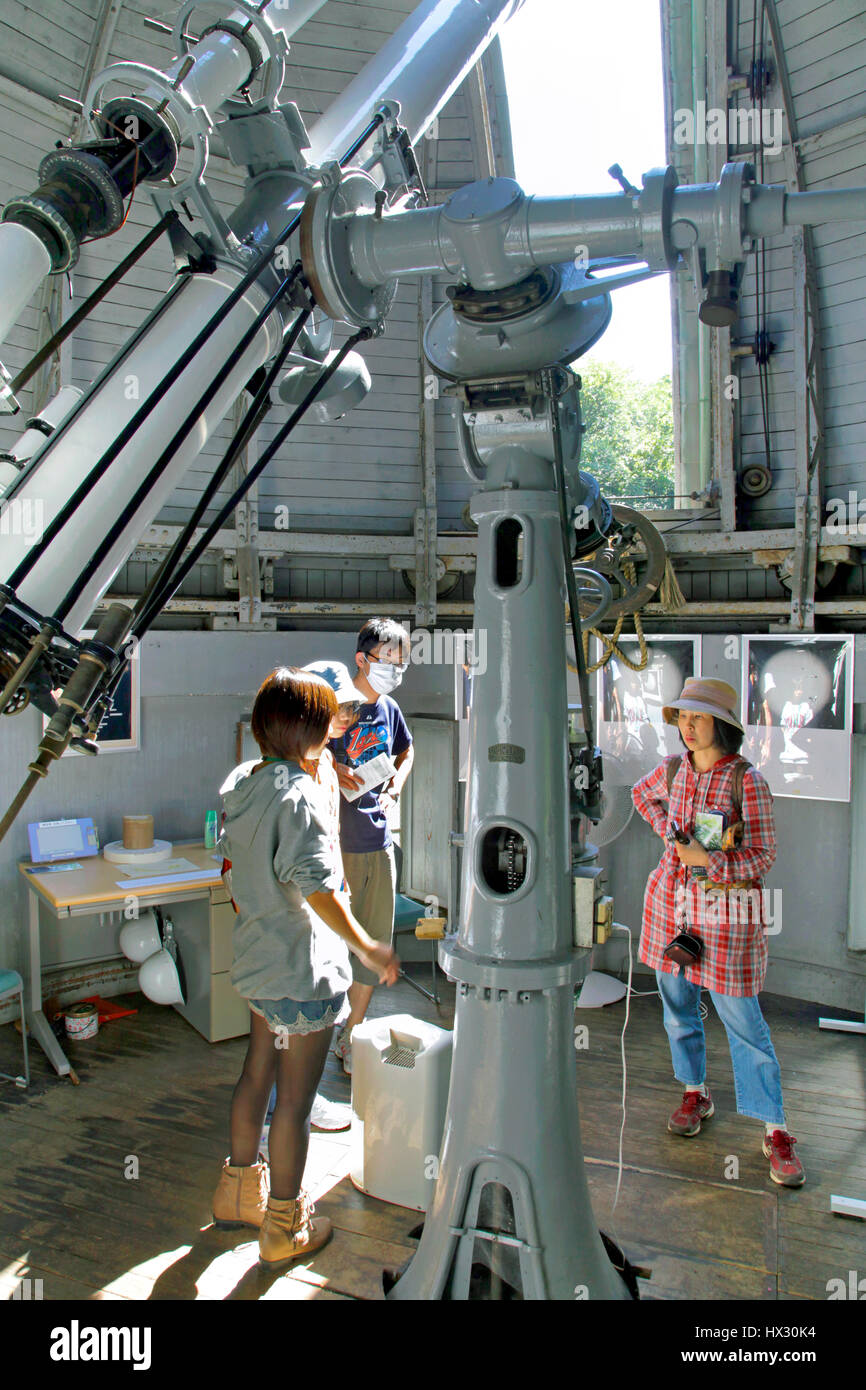 Interior of 20-cm Telescope Dome at National Astronomical Observatory in Mitaka city Western ...