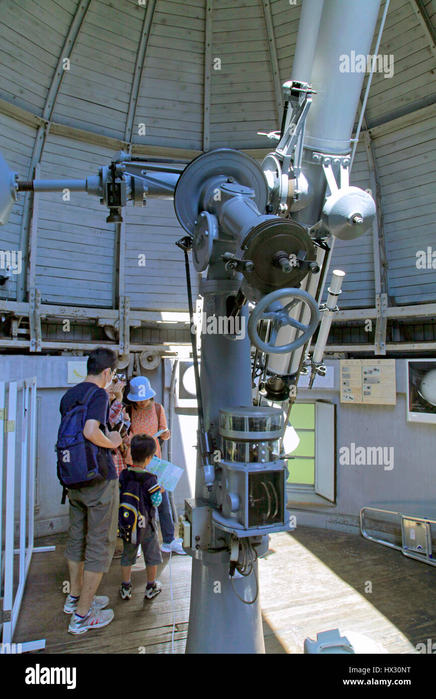 Interior of 20-cm Telescope Dome at National Astronomical Observatory in Mitaka city Western ...