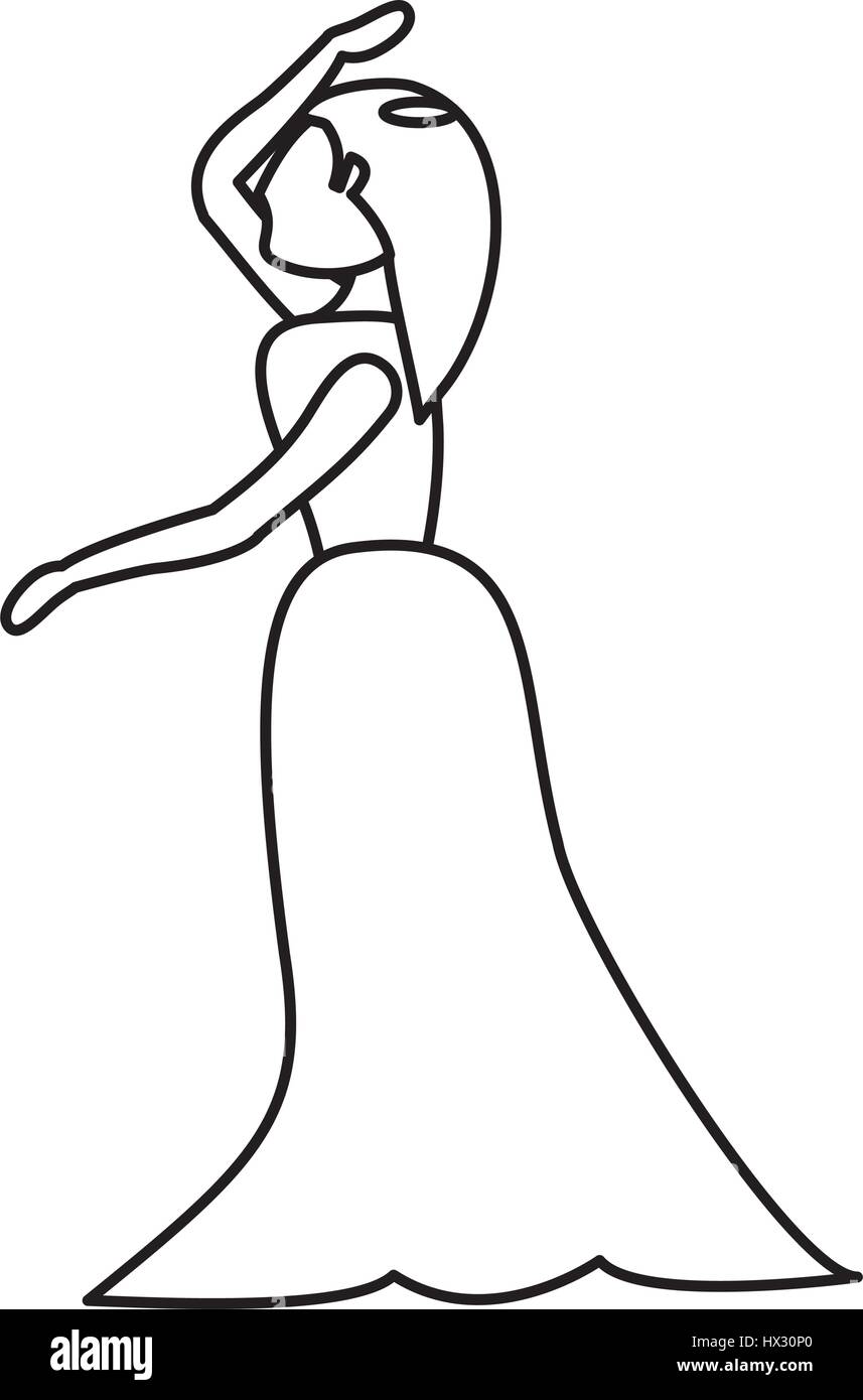 portrait woman bride image outline Stock Vector Image & Art - Alamy