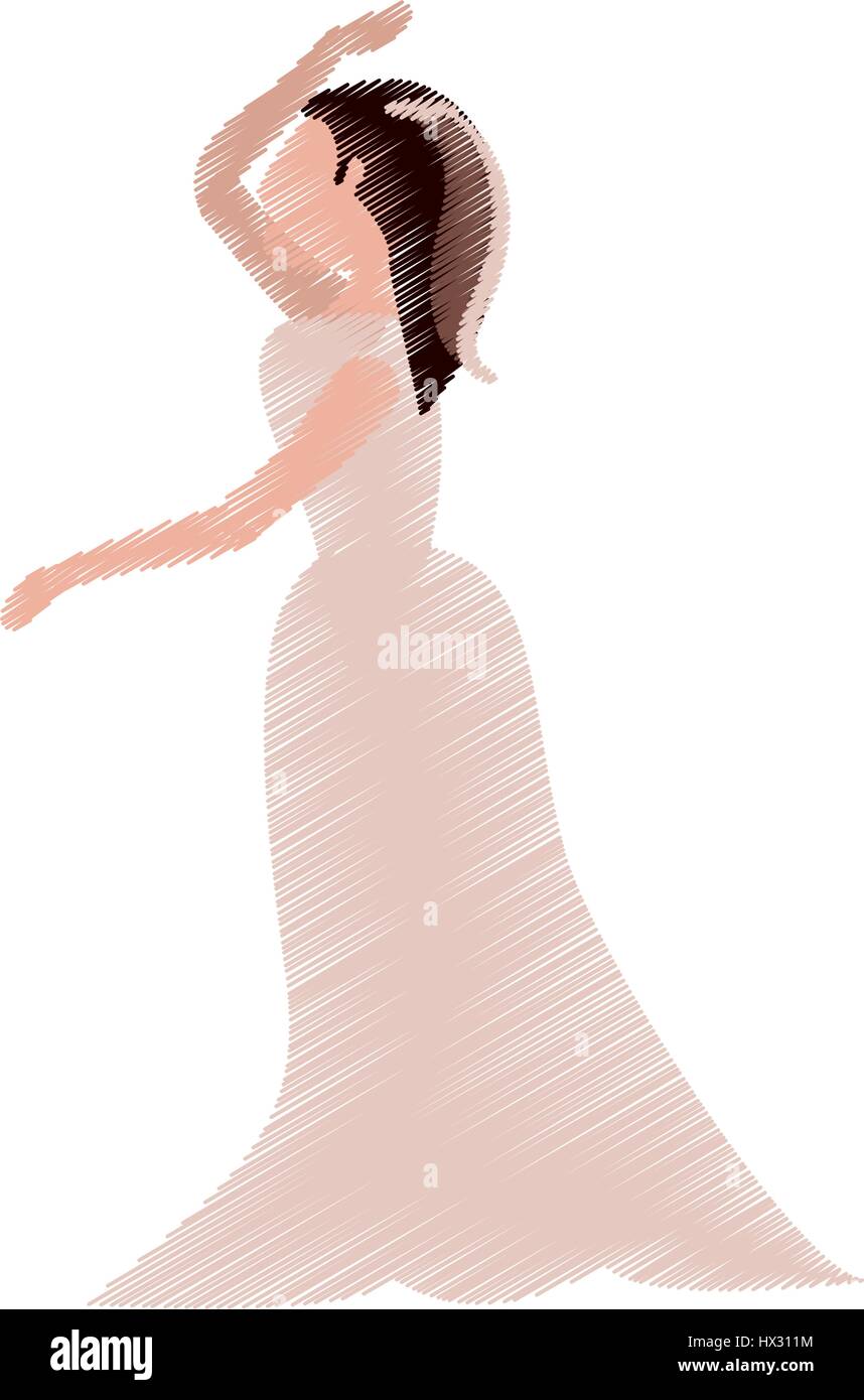 drawing bride woman beautiful Stock Vector Image & Art - Alamy
