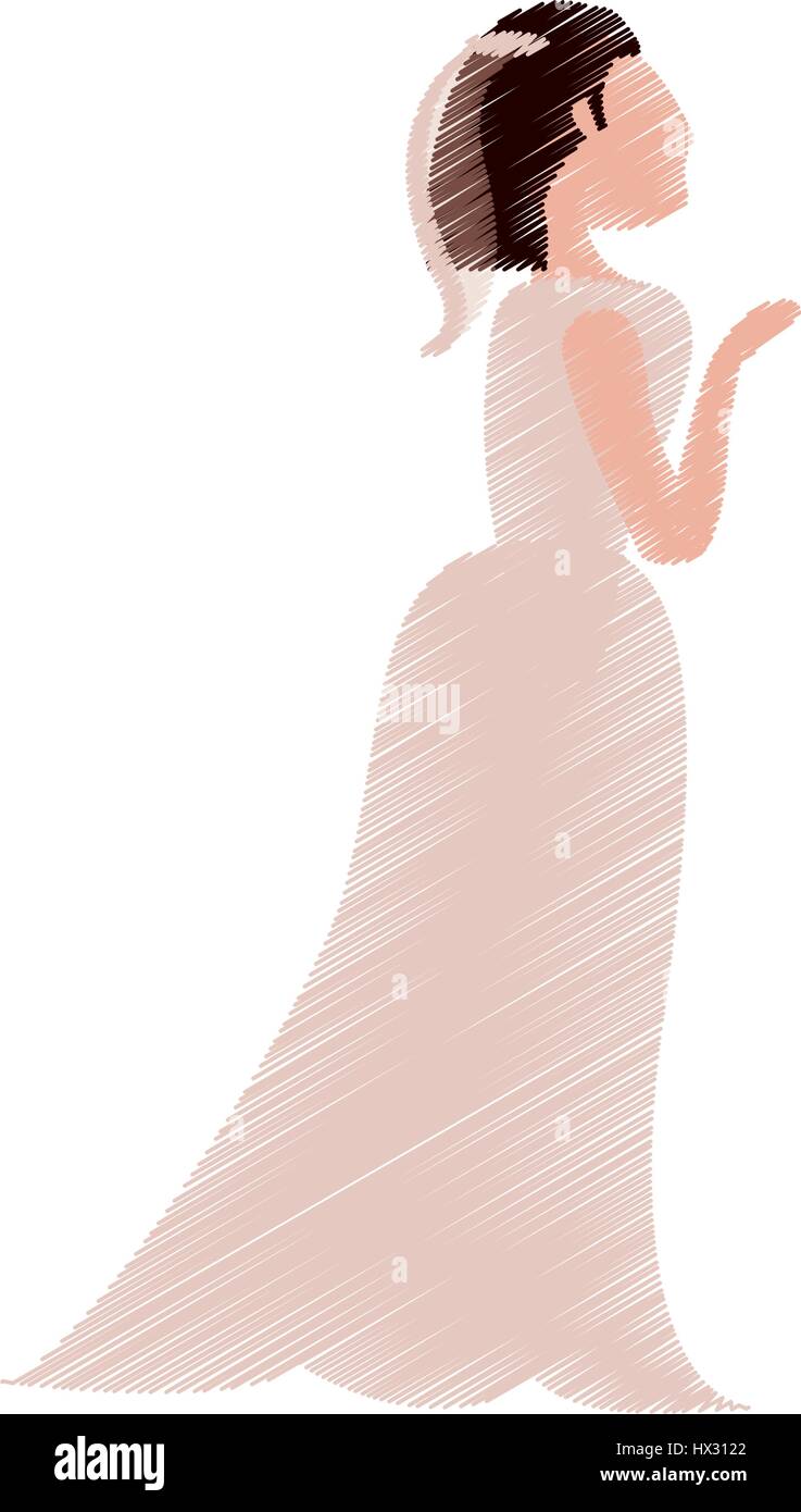 drawing bride woman beautiful Stock Vector Image & Art - Alamy