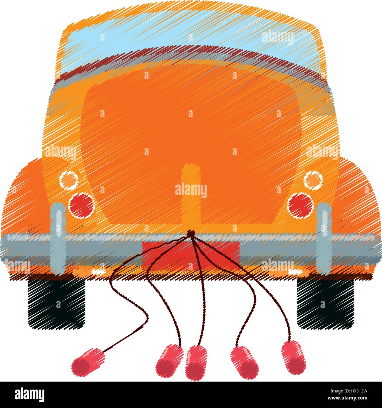 drawing car classic wedding Stock Vector Image & Art - Alamy