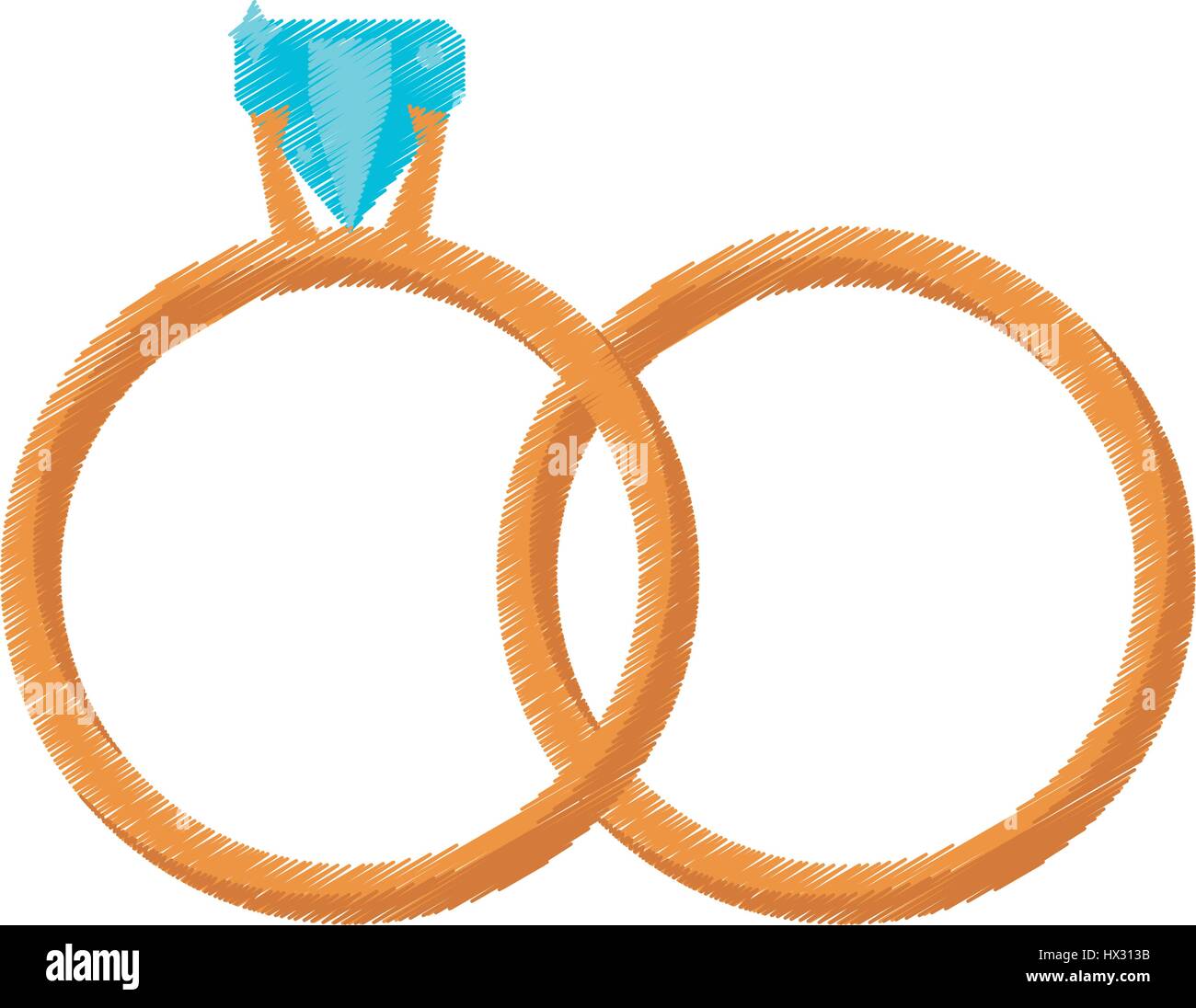 Wedding rings in pink Stock Vector Images - Alamy