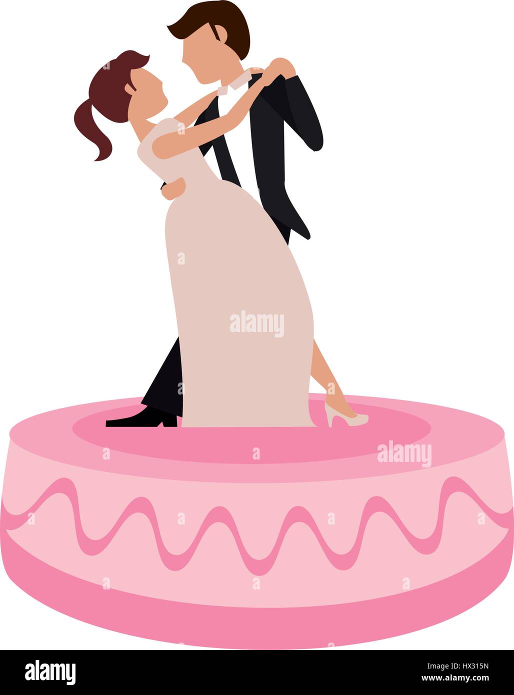 cake couple wedding dessert Stock Vector Image & Art - Alamy
