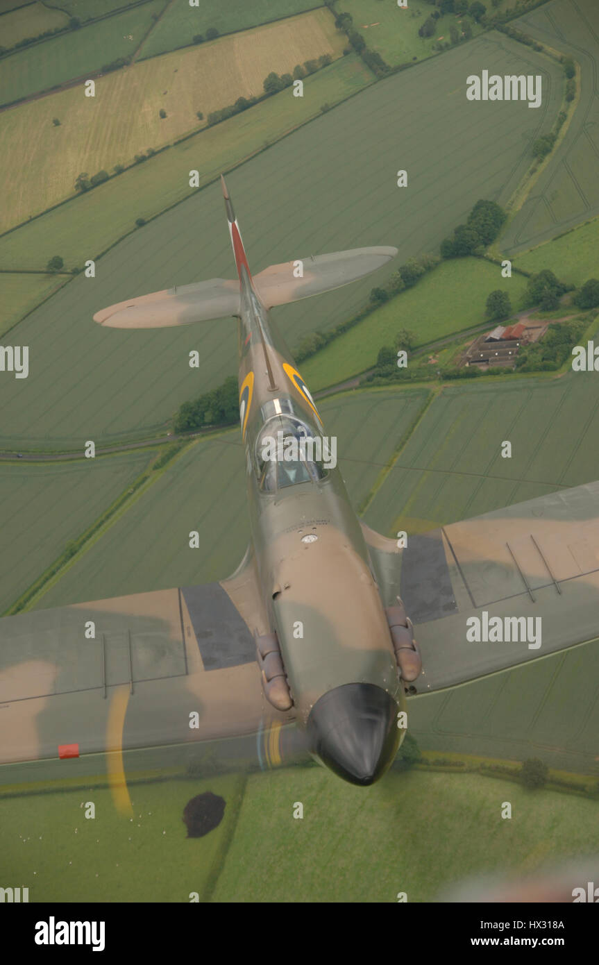 BBMF Spitfire in flight Stock Photo - Alamy