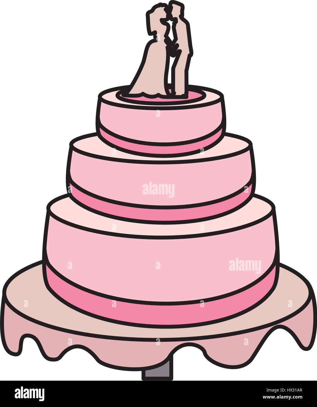 Decorated wedding table in Stock Vector Images - Alamy