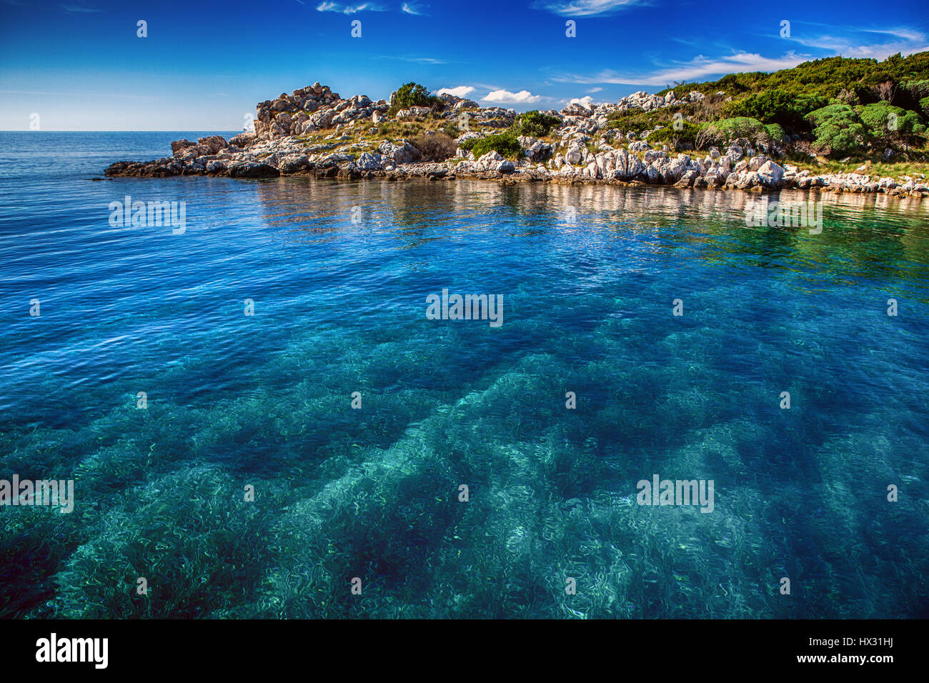 Blue Lagoon from a small island Stock Photo - Alamy