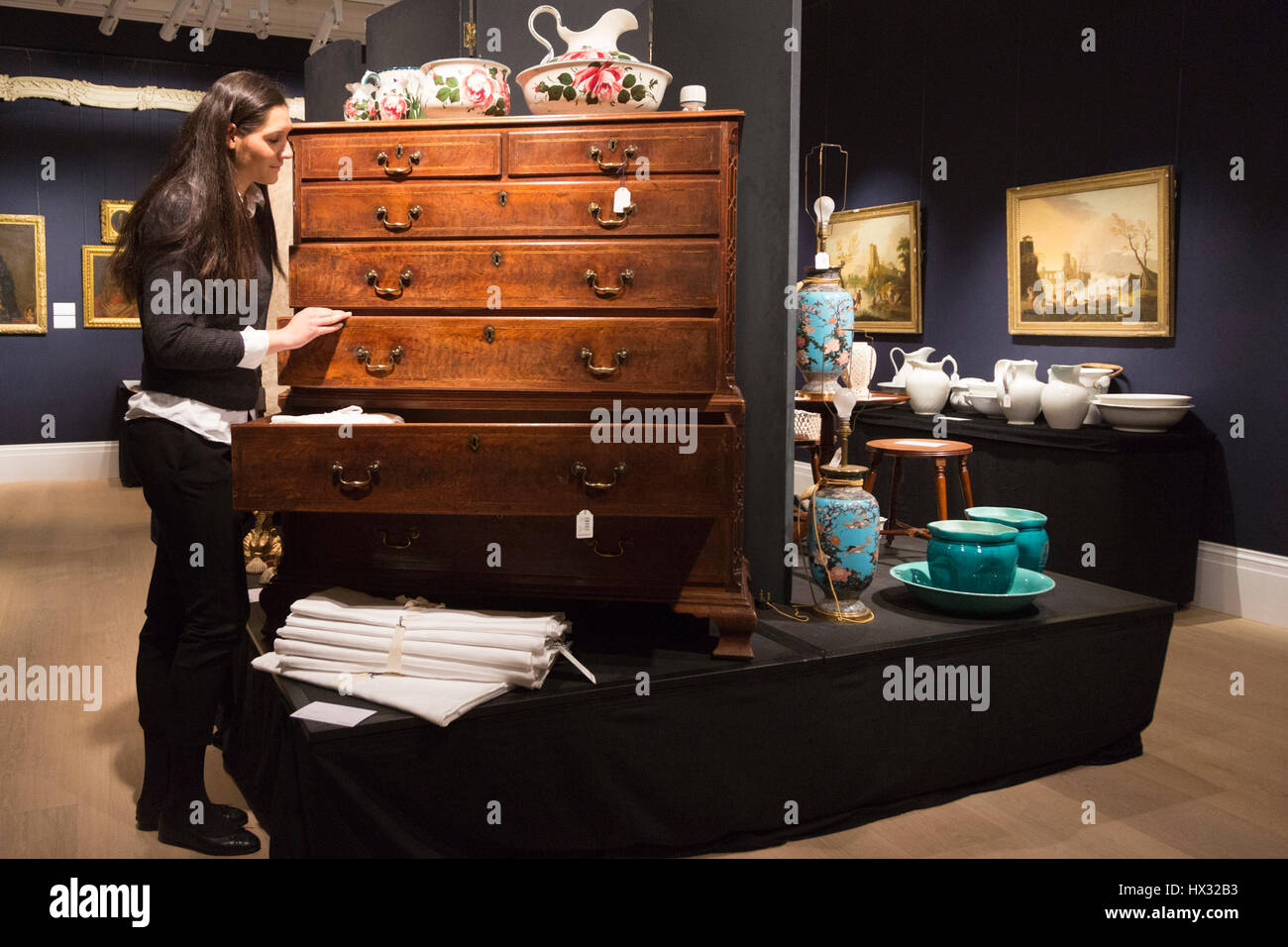 London, UK. 24 March 2017. Auction house Sotheby's previews two ...