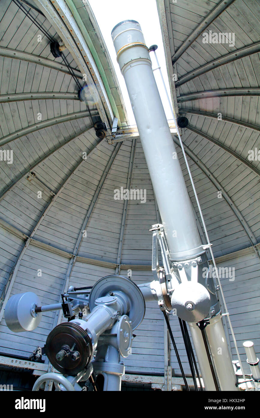 Interior of 20-cm Telescope Dome at National Astronomical Observatory in Mitaka city Western ...