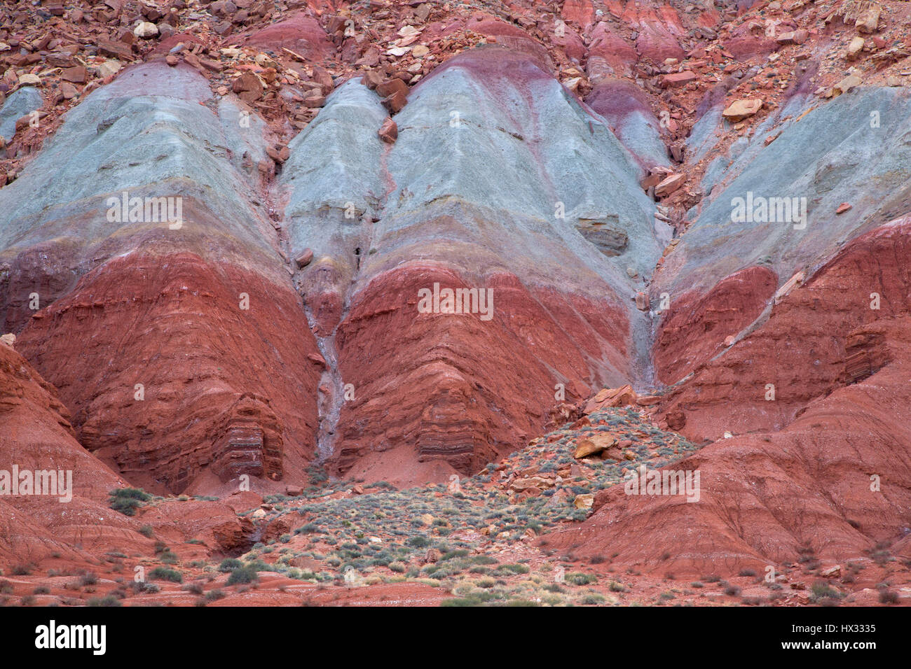 Clay beds along Scenic Drive, Capitol Reef National Park, Utah Stock ...