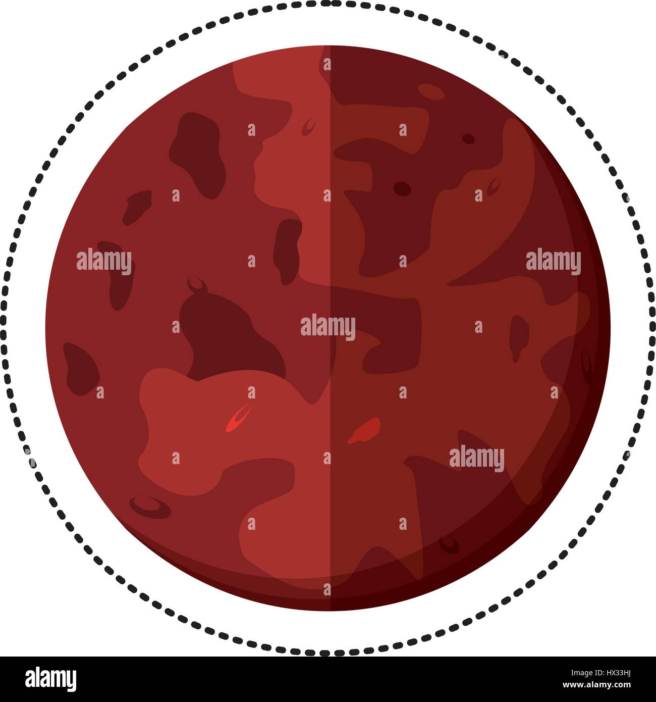 mars planet space shadow Stock Vector Image & Art - Alamy