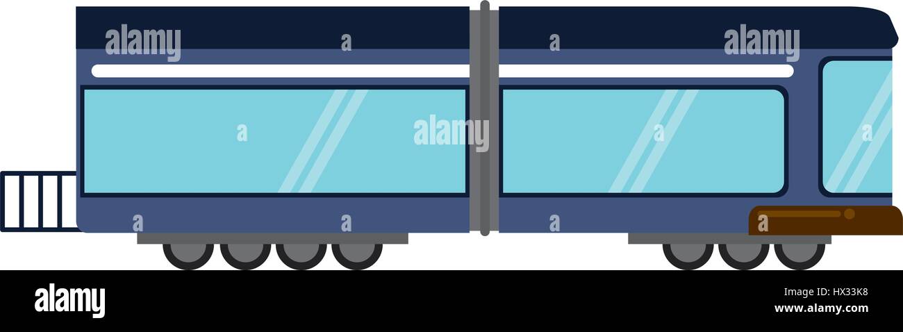 blue train rail passenger transport Stock Vector Image & Art - Alamy