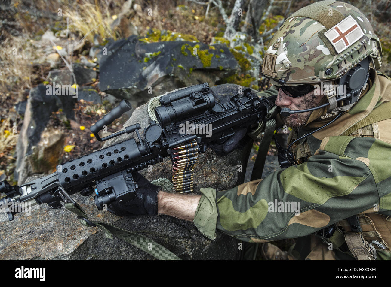 norwegian soldier in the forest Stock Photo - Alamy