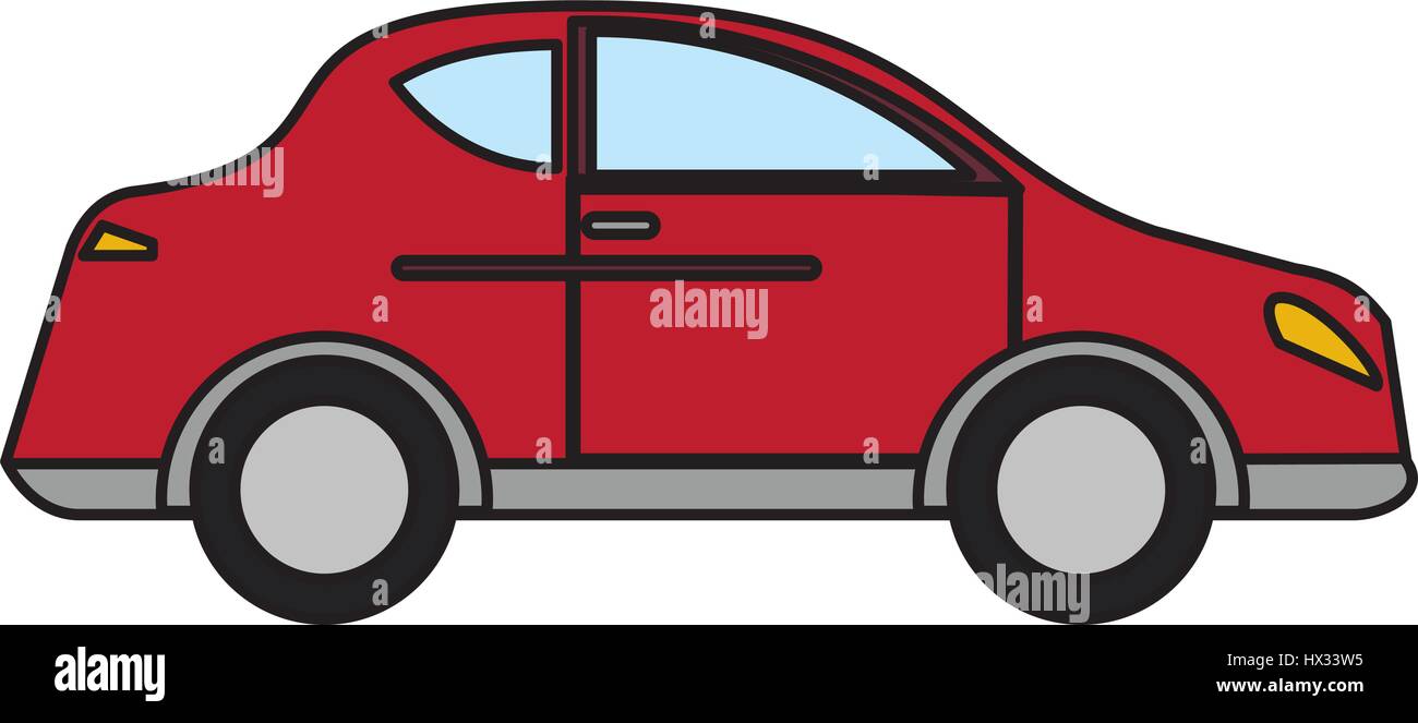 red car sedan vehicle transport Stock Vector Image & Art - Alamy