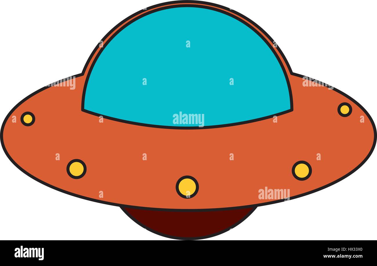Ufo alien spaceship bright Stock Vector Images - Alamy