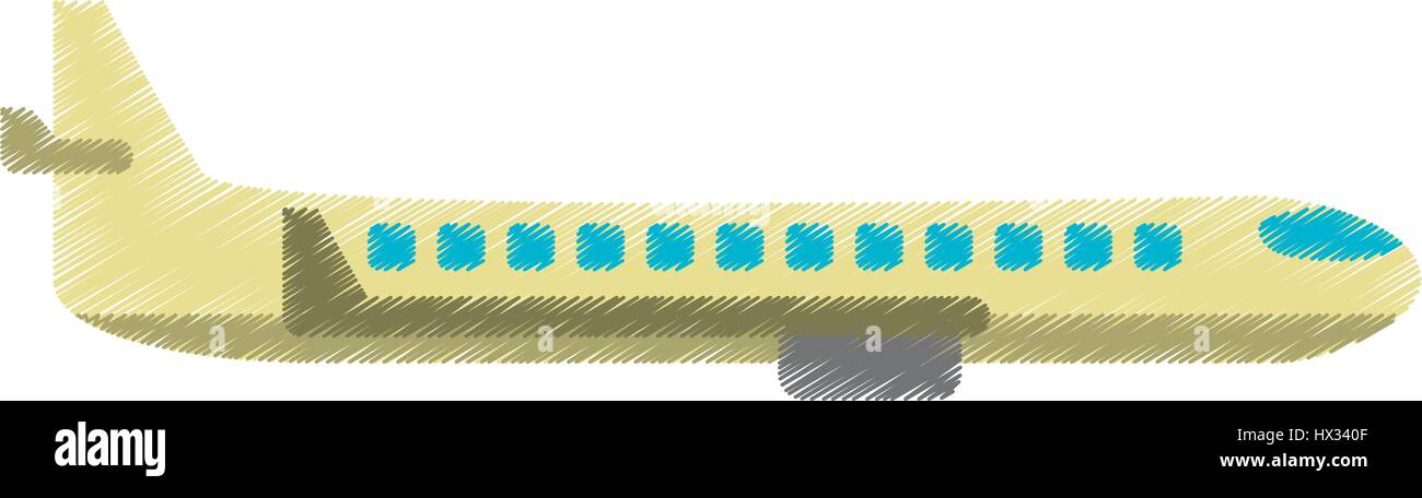 drawing airplane transport flying image Stock Vector Image & Art - Alamy