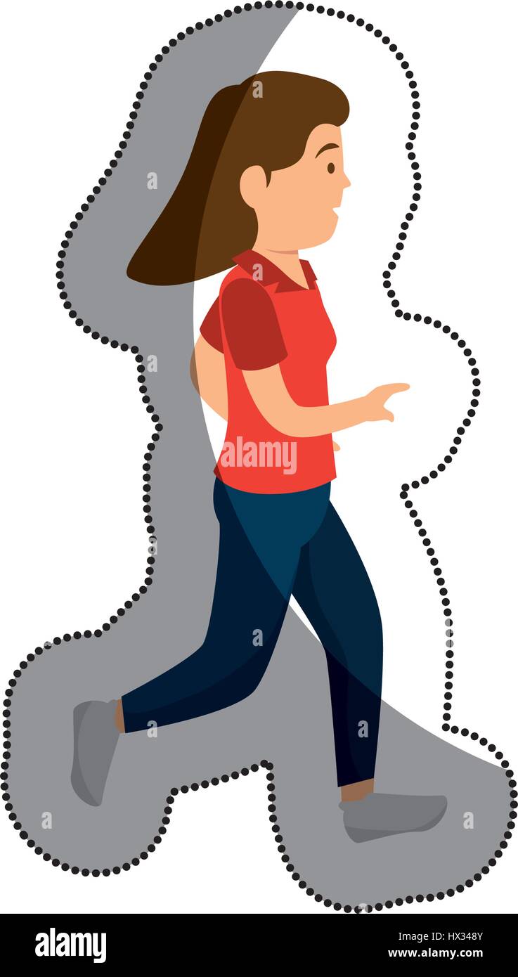 woman athlete practicing exercise avatar character Stock Vector Image ...