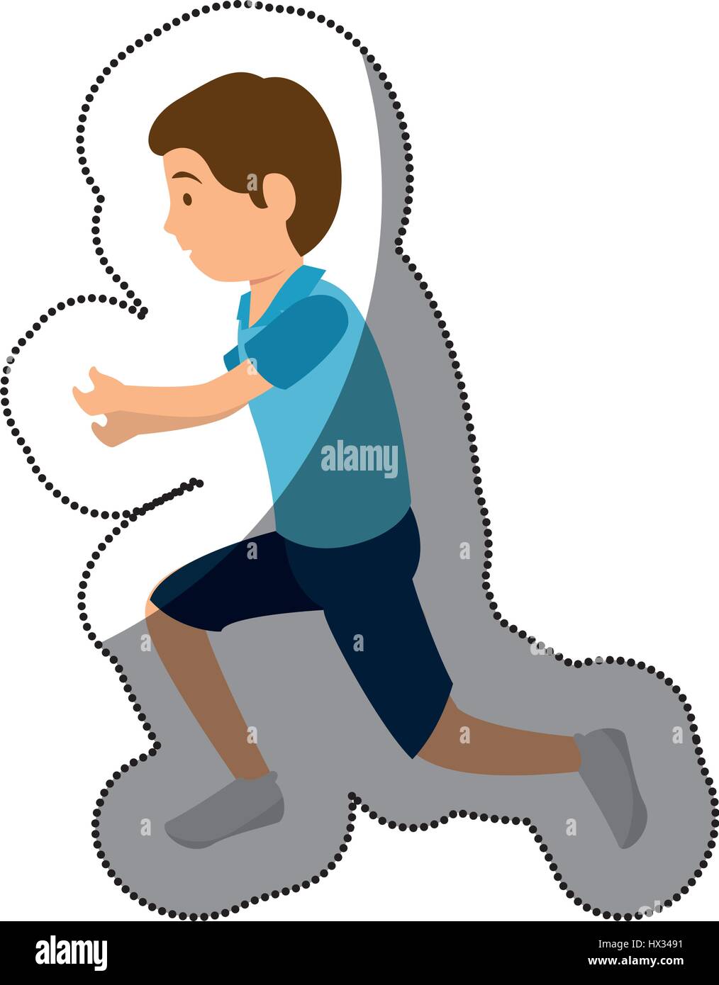 man athlete practicing exercise avatar character Stock Vector Image ...