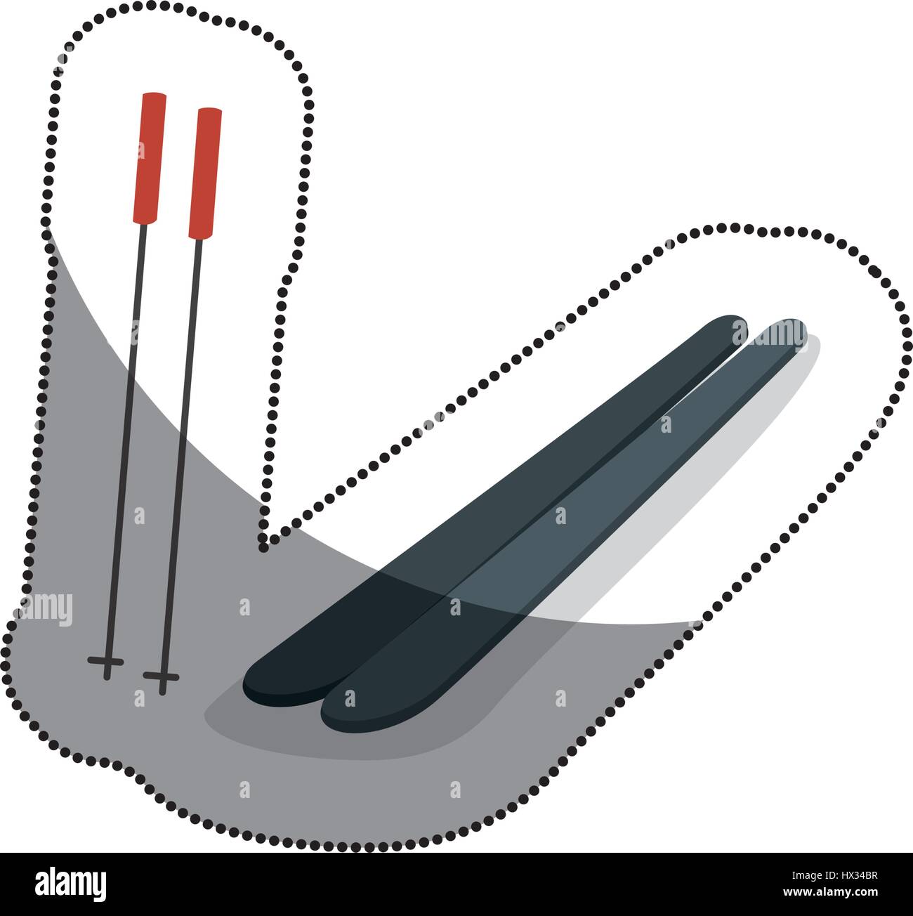 Ski symbol image Stock Vector Images - Alamy