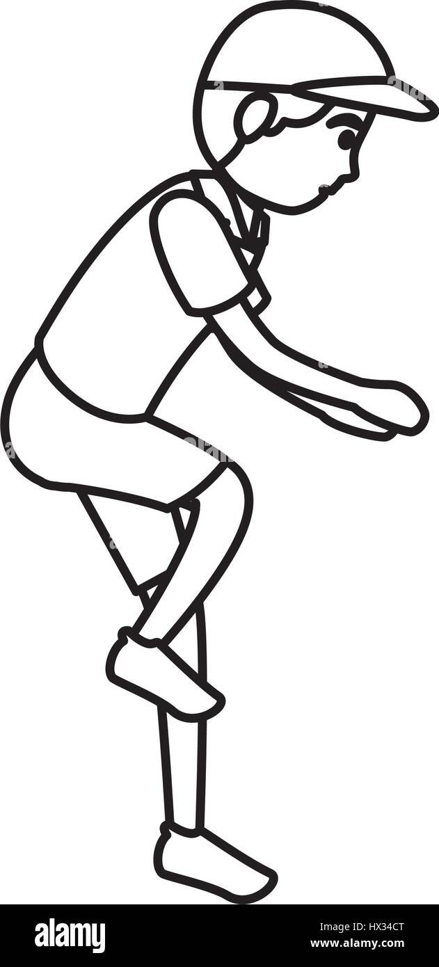 man athlete practicing climbing avatar character Stock Vector Image ...