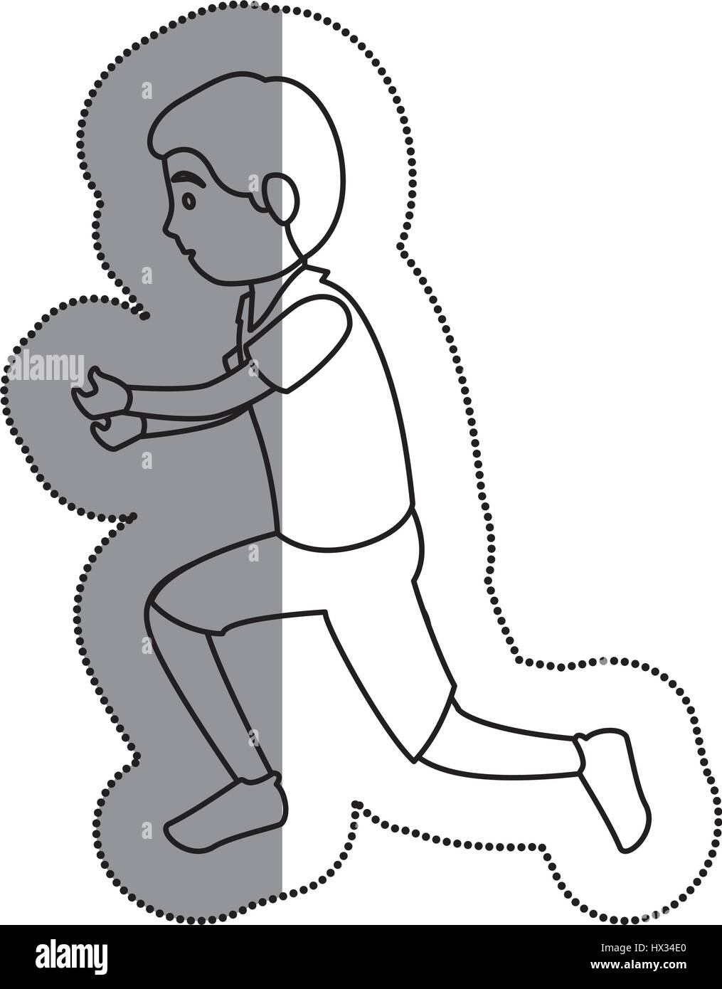 man athlete practicing climbing avatar character Stock Vector Image ...