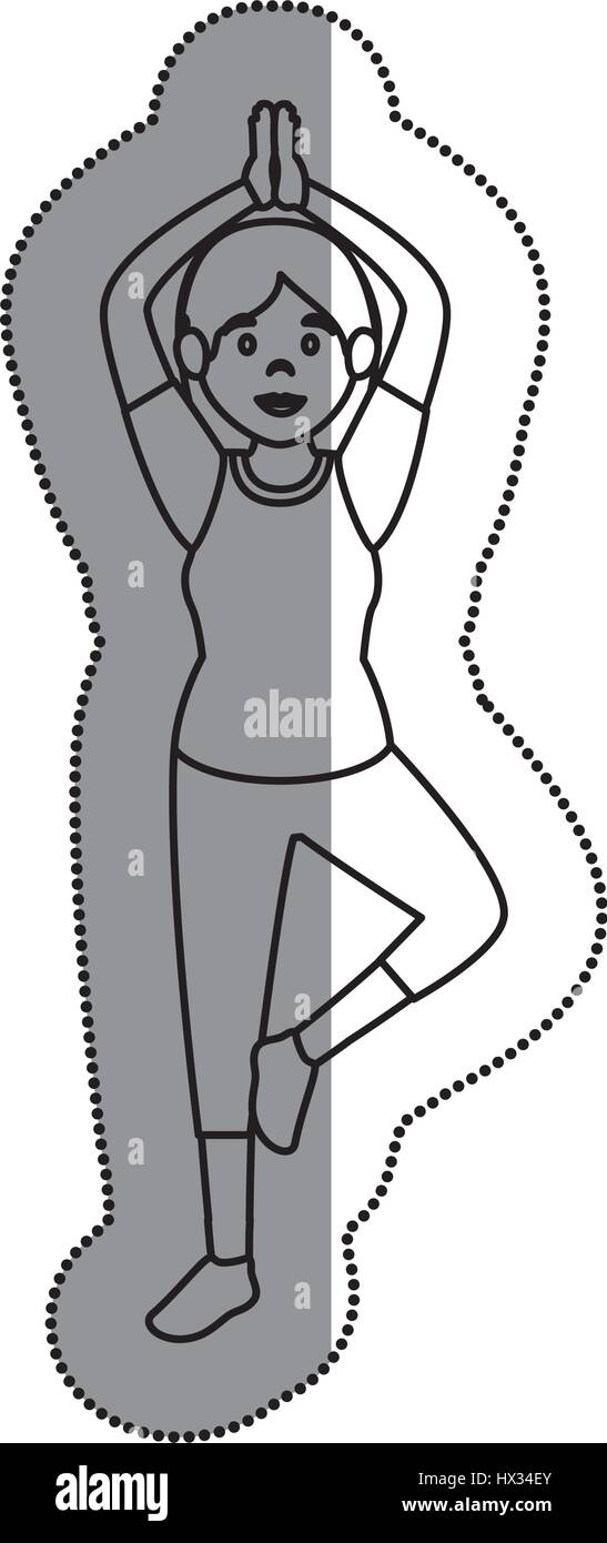 woman athlete practicing exercise avatar character Stock Vector Image ...