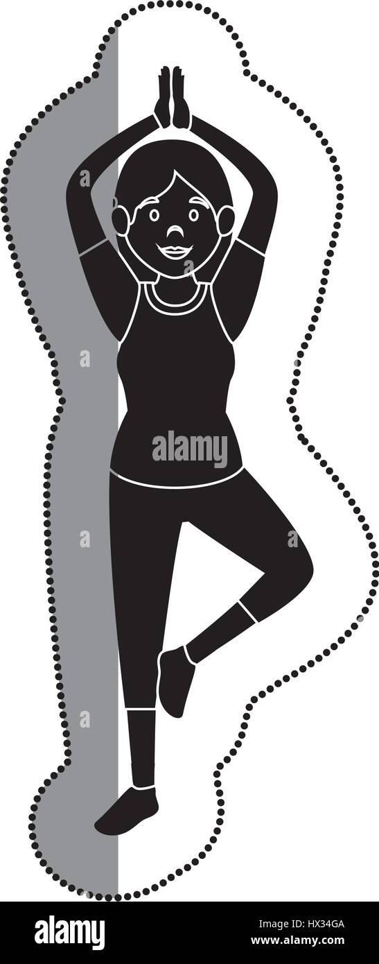 woman athlete practicing exercise avatar character Stock Vector Image ...