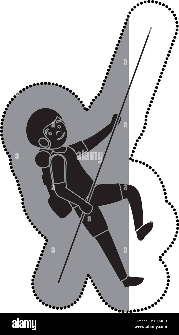 man athlete practicing climbing avatar character Stock Vector Image ...