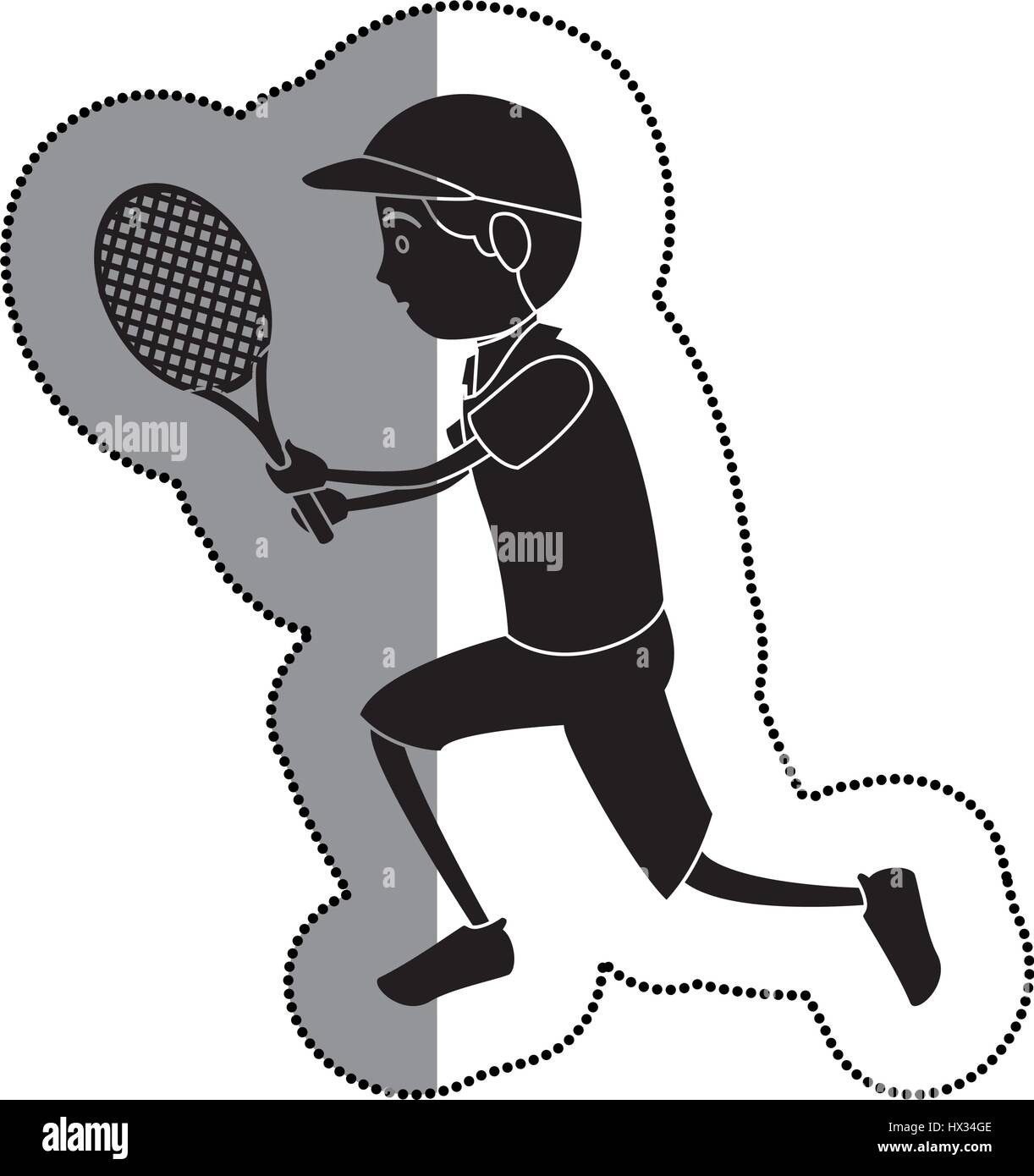 man athlete practicing tennis avatar character Stock Vector Image & Art ...