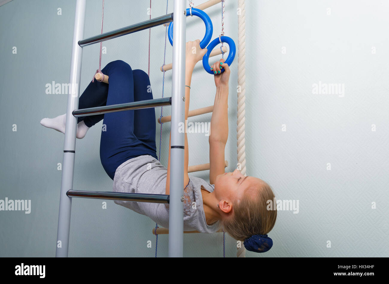 Gymnastics flying hi-res stock photography and images - Alamy