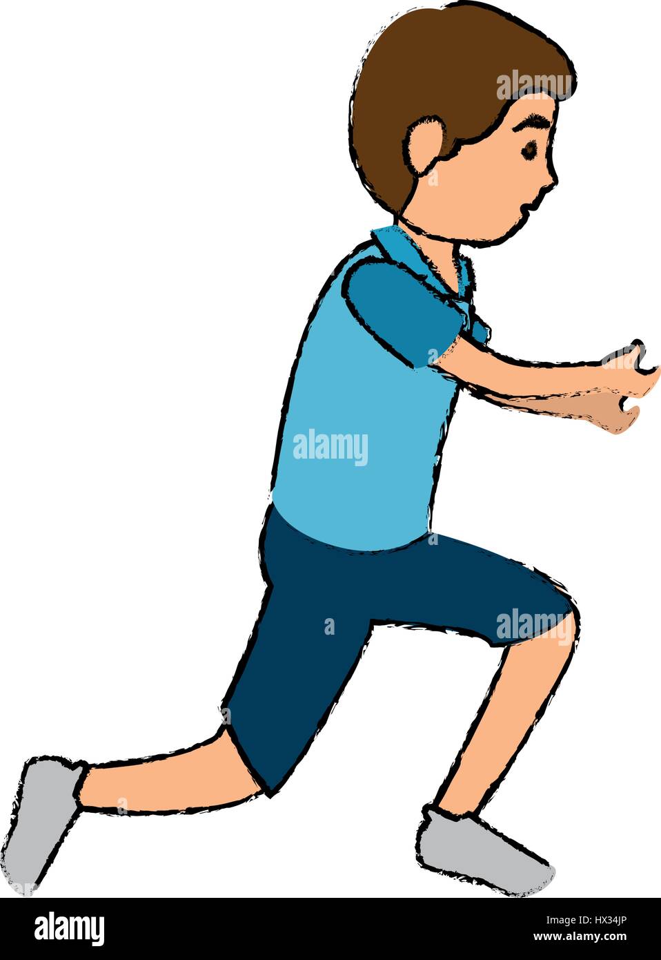 man athlete practicing climbing avatar character Stock Vector Image ...