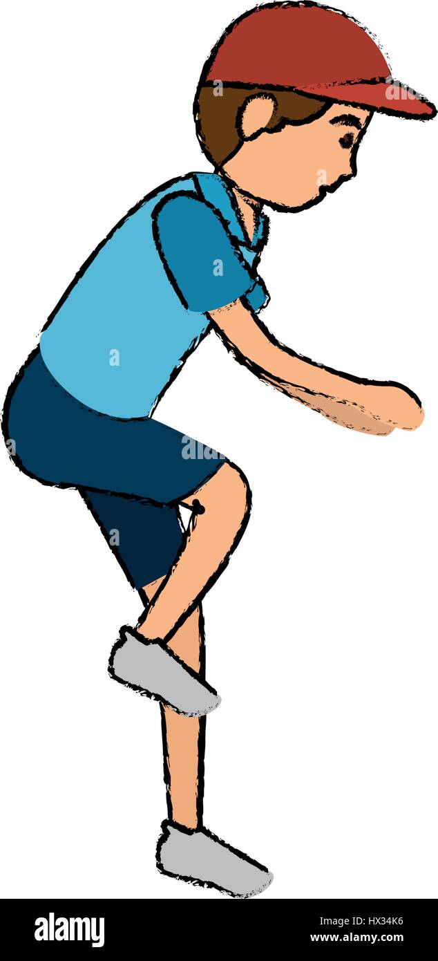 man athlete practicing climbing avatar character Stock Vector Image ...