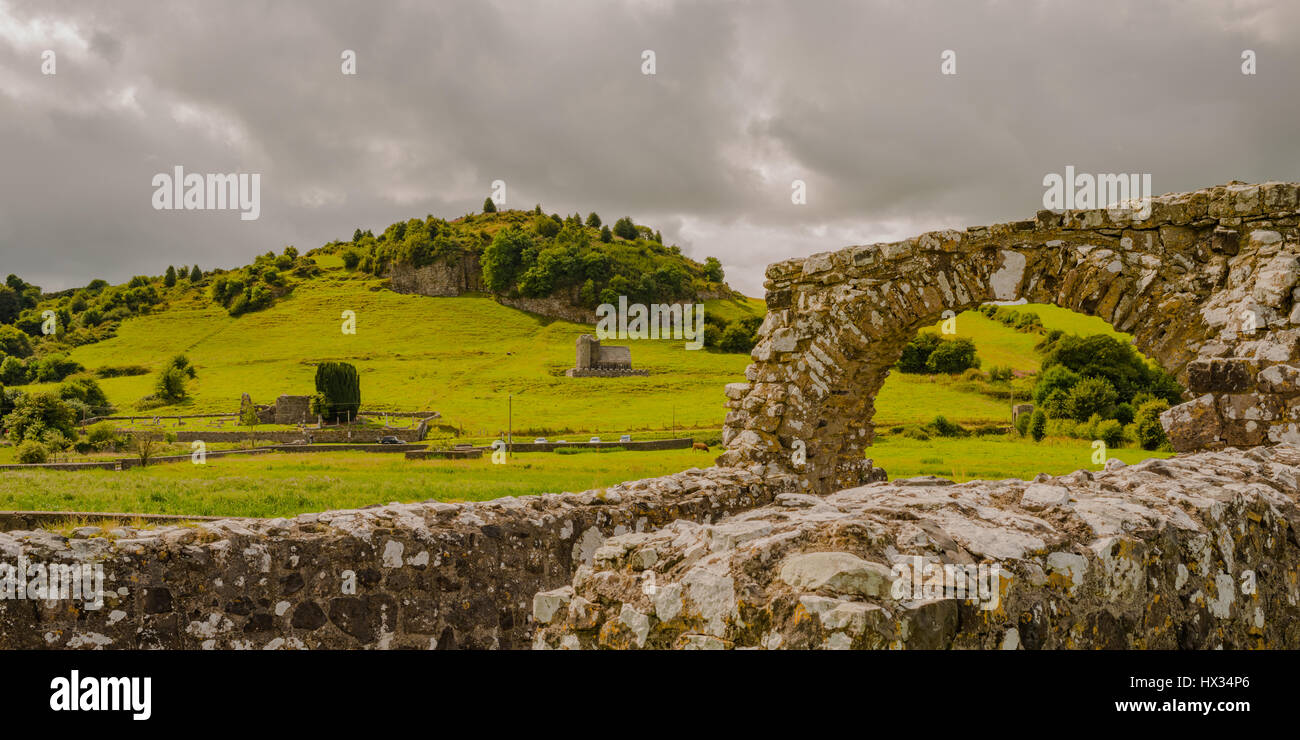 Ancient monastic ruins of Fore Abbey in County Westmeath, Ireland Stock ...