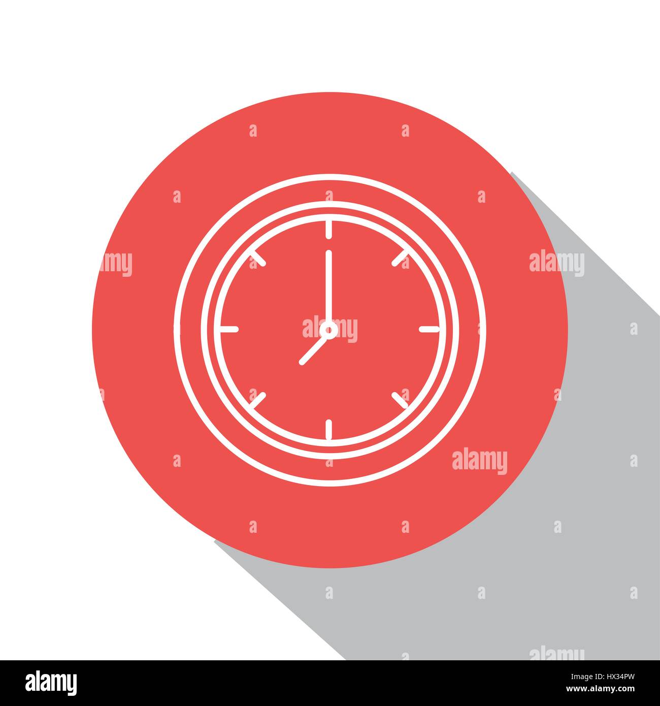 time clock isolated icon Stock Vector Image & Art - Alamy