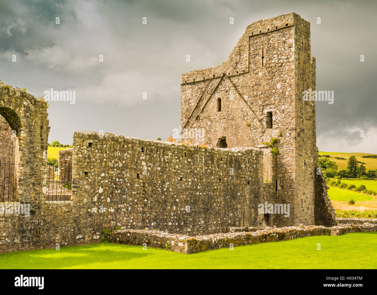 Ancient monastic ruins of Fore Abbey in County Westmeath, Ireland Stock ...
