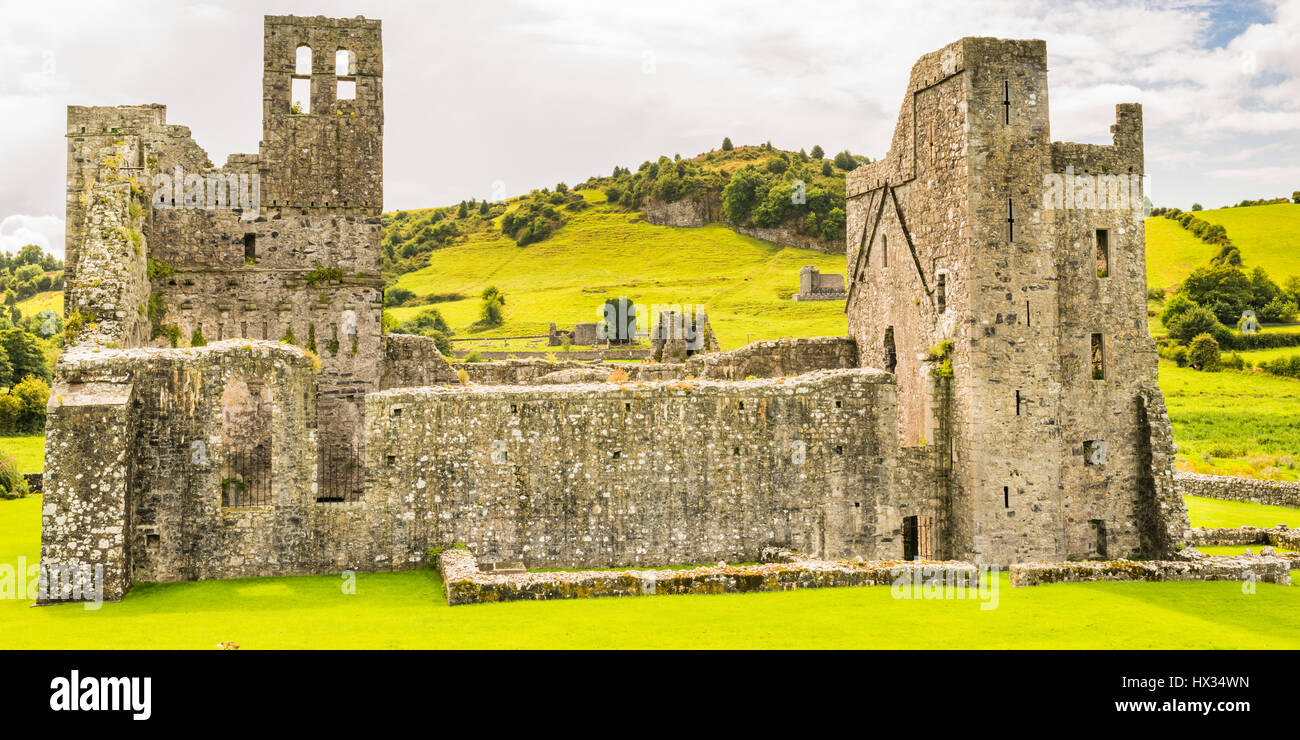 Ancient monastic ruins of Fore Abbey in County Westmeath, Ireland Stock ...