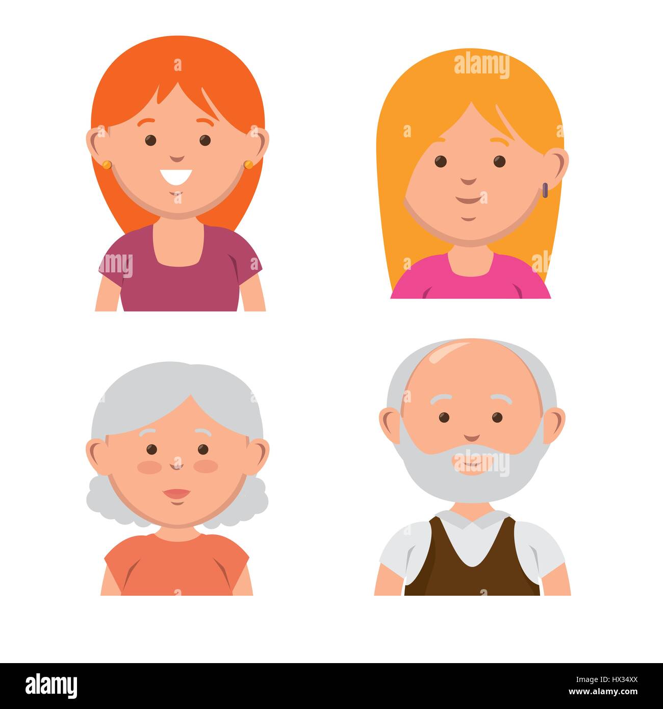 family members avatars characters Stock Vector Image & Art - Alamy